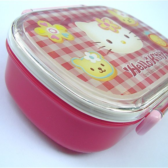 Hello Kitty | Other | Hello Kitty Bento Lunch Box Red Plaid Checkered ...